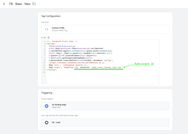 Facebook Conversion API for Unbounce - Stape