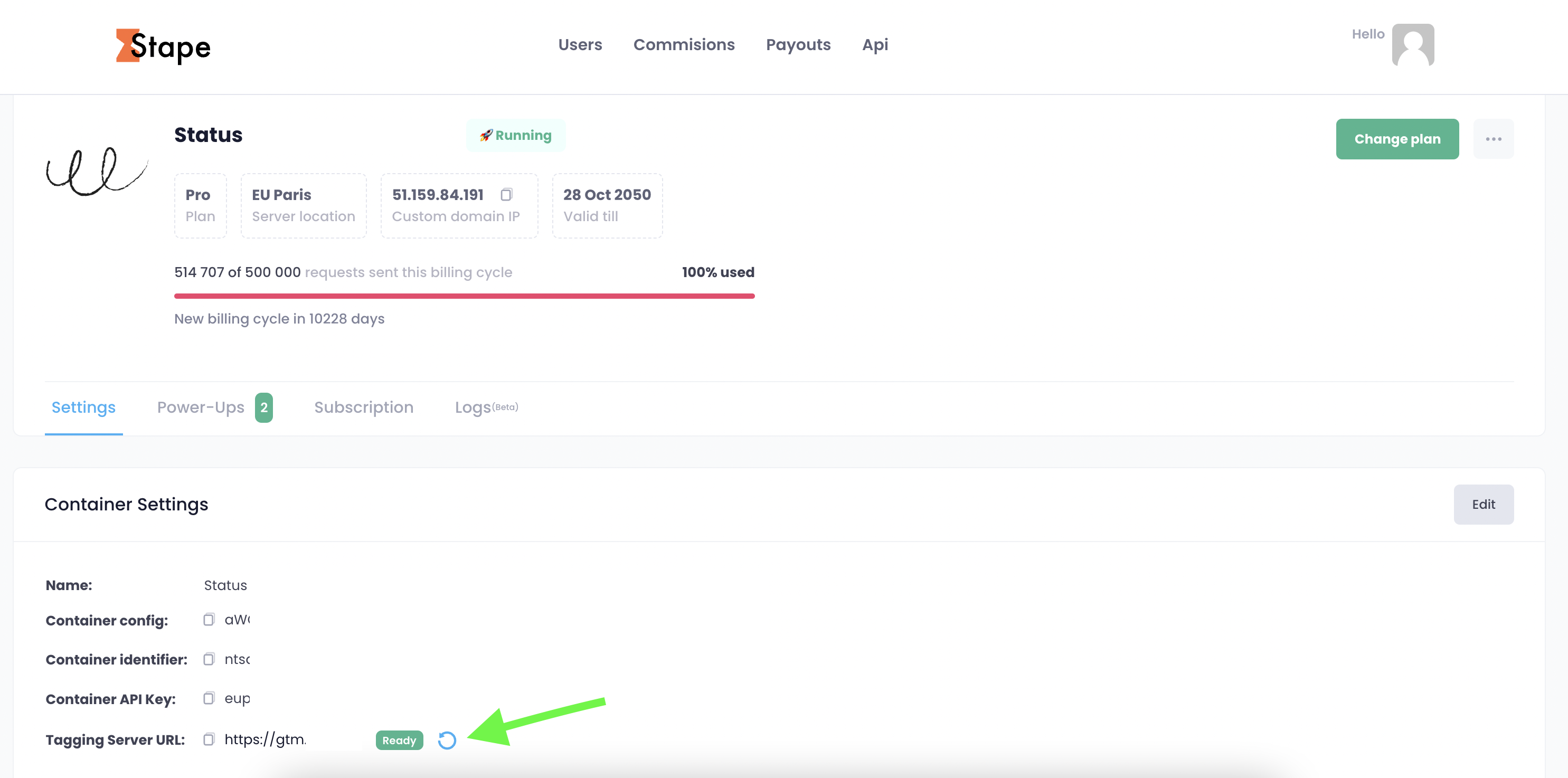 Custom domain in the Google Tag Manager Server container - Stape