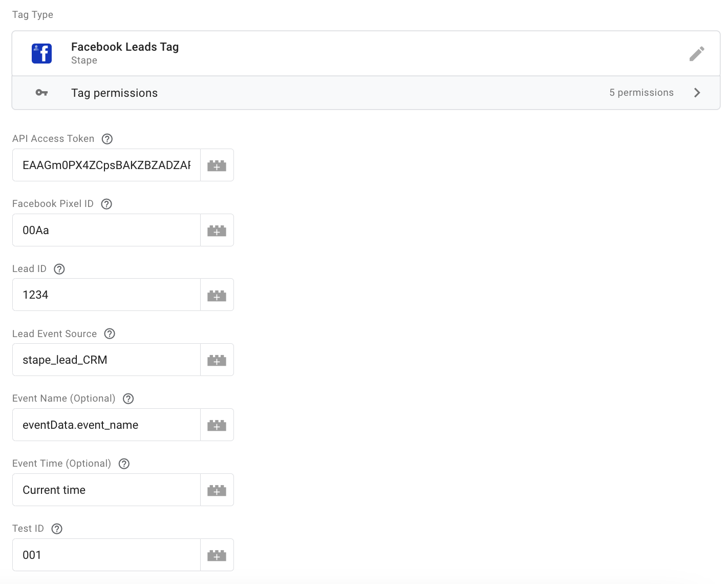 Facebook Leads tag for server Google Tag Manager - Stape