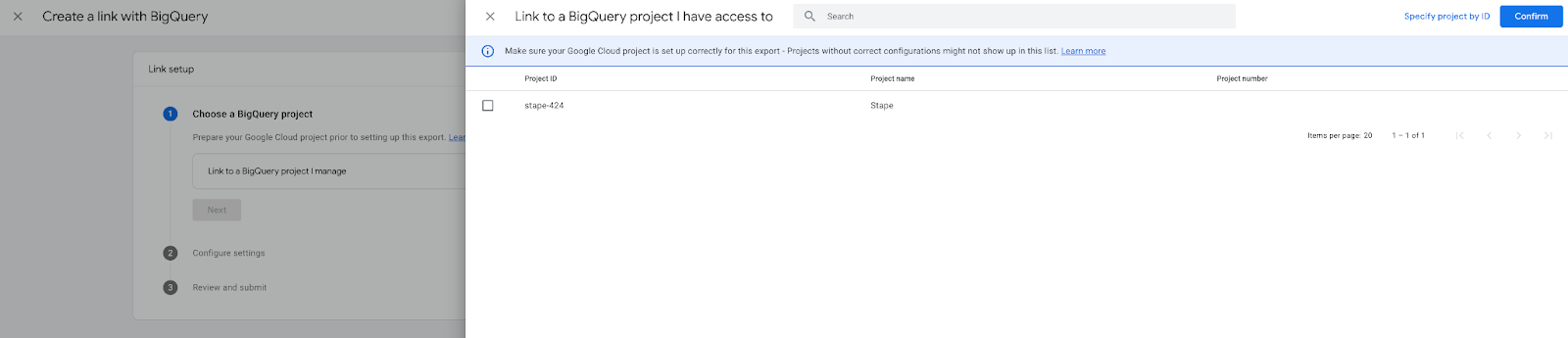 Write data to BigQuery from Google Analytics 4 - Stape