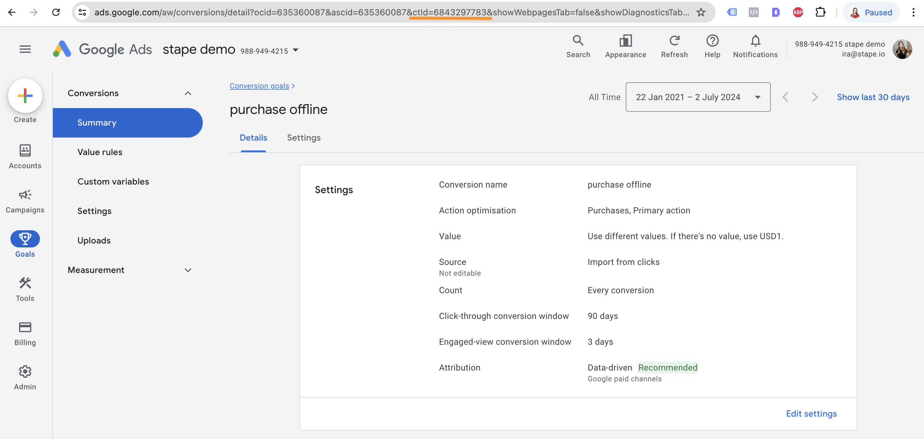 Google Ads offline conversion tracking using server GTM - Stape