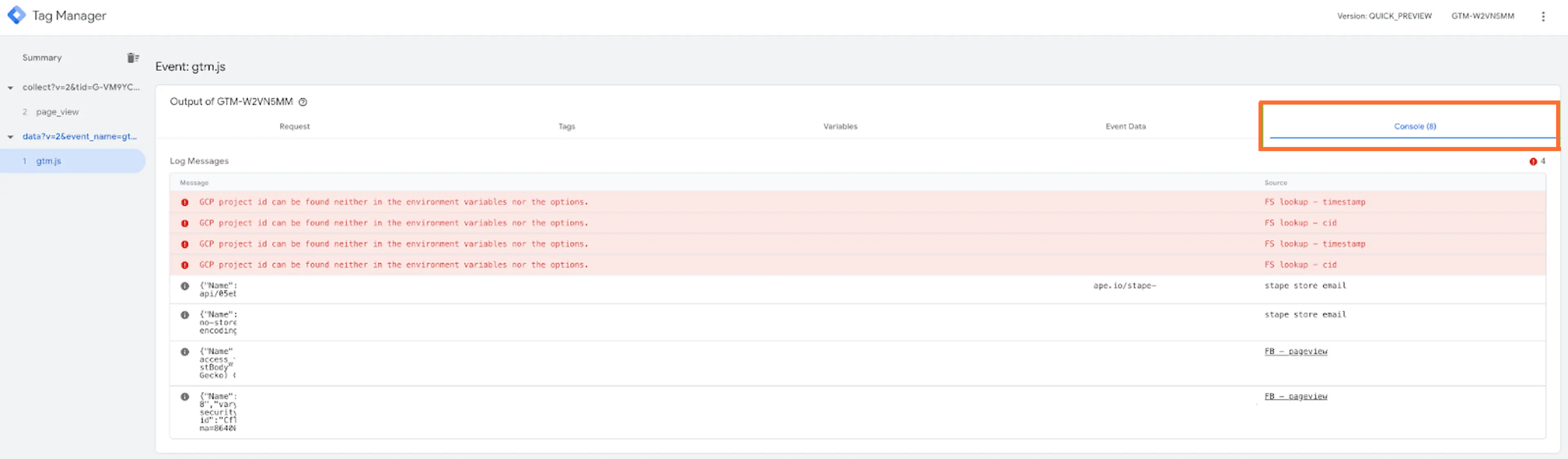 Debugging and monitoring server-side tracking configuration - Stape