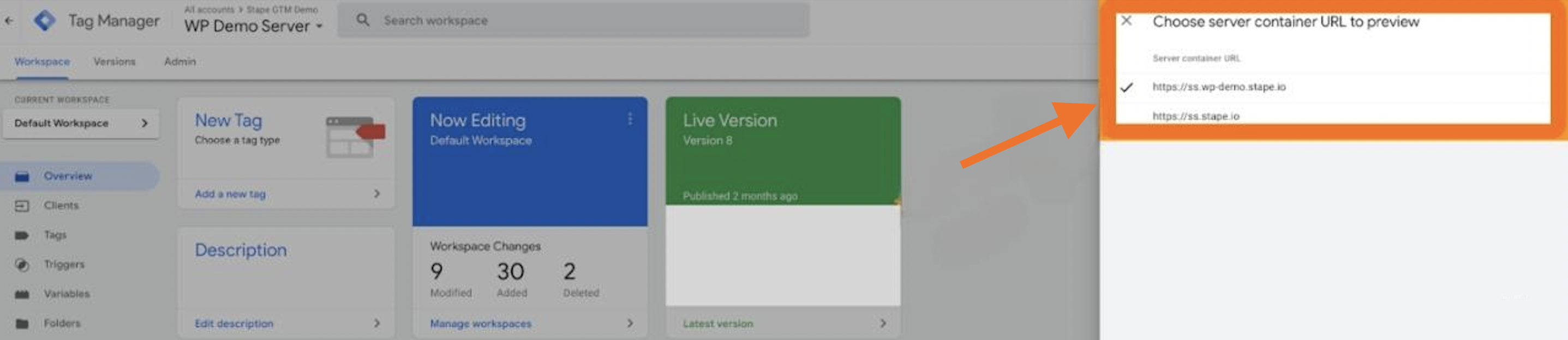 Server-side GTM with multiple domains - Stape