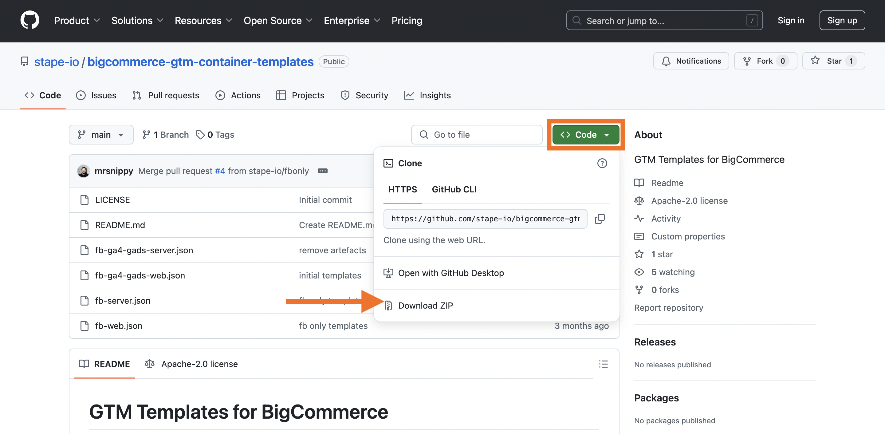 How to set up pre-built GTM container templates for BigCommerce by Stape