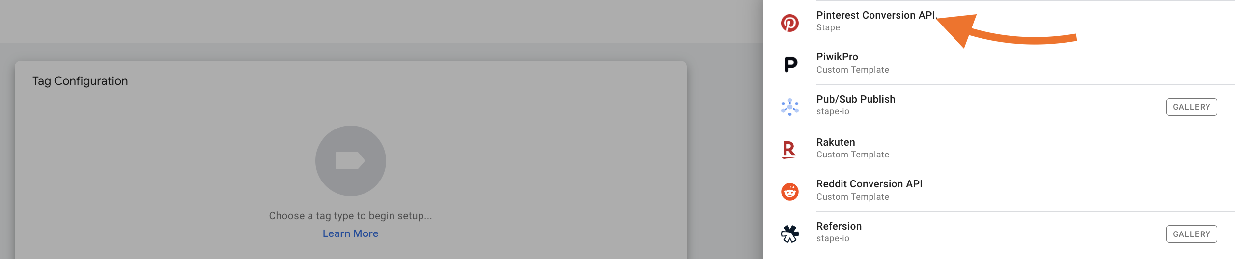 Pinterest conversion API - Stape